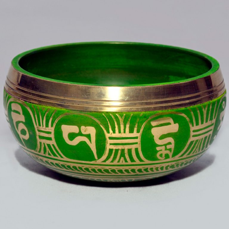 Green Tibetan Color Singing Bowl,Wholesaler and Exporter Made In Nepal ...