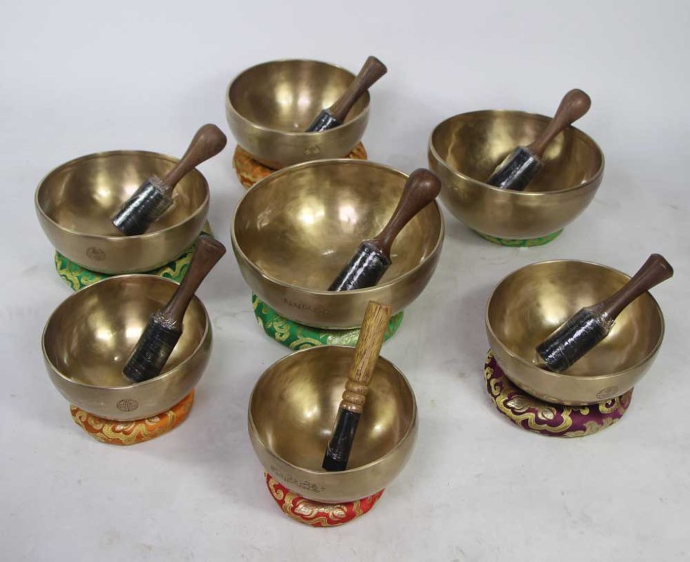 Seven Chakra Tibetan Dim Singing Bowl Set Wholesaler